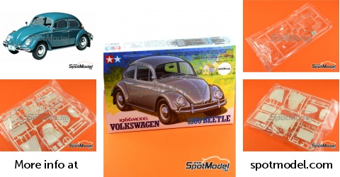 Tamiya 24136: Car scale model kit 1/24 scale - Volkswagen Beetle 1300 ...