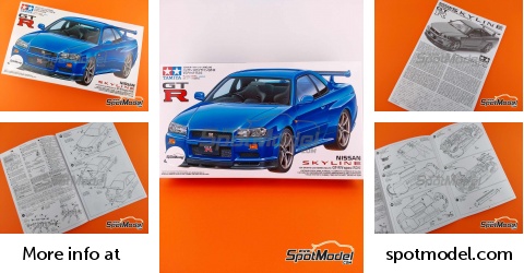 Tamiya 24210: Car scale model kit 1/24 scale - Nissan Skyline GT-R V ...
