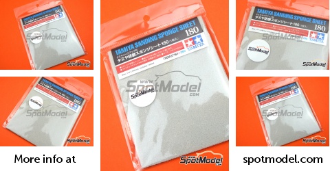 Tamiya 87161: Sandpaper Sanding sponge sheet 180 1 units (ref. TAM87161 ...