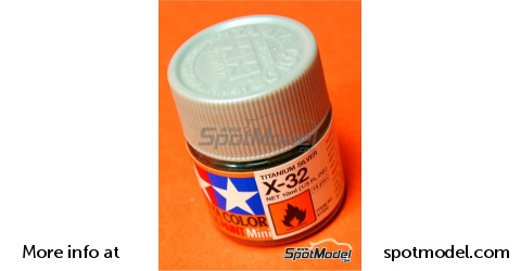 Tamiya 81532: Acrylic paint Titanium silver X-32 1 x 10ml (ref. X-32 ...