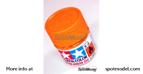 Tamiya 81506: Acrylic paint Orange X-6 1 x 10ml (ref. X-6) | SpotModel