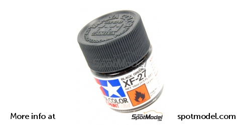 Tamiya 81727: Acrylic paint Black Green XF-27 1 x 10ml (ref. XF-27 ...