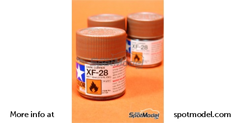Tamiya 81728: Acrylic paint Dark copper XF-28 1 x 10ml (ref. XF-28 ...