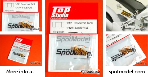 Top Studio TD23005: Detail 1/12 scale - Shock absorber reservoir tank ...