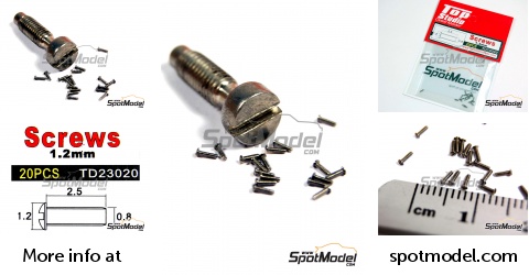 Top Studio TD23020: Fasteners - Screws 1.2 x 2.5 x 0.8 mm - 20 units ...