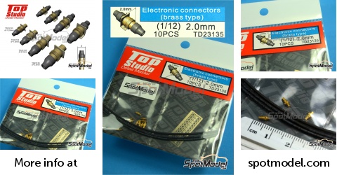Top Studio TD23135: Detail 1/12 scale - Electronic connectors - 10 ...
