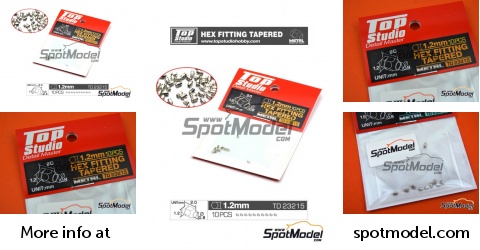 Top Studio TD23215: Nuts - Hex fitting tapered 1.2mm for hydraulic pipe ...