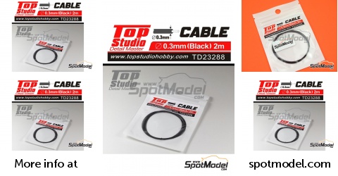 Top Studio TD23288: Piping cord Black wire 0,3 mm diameter and 2 meters ...