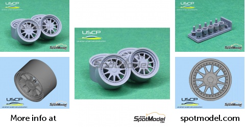 USCP 24P025: Rims and tyres set 1/24 scale - Hartge 17 inch - 4 units ...