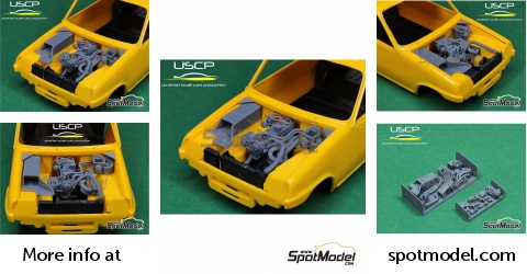 USCP 24T075: Detail up set 1/24 scale - Renault 5 Alpine engine bay ...