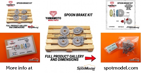 Yamamoto Model Parts YMPTUN132: Brakes 1/24 scale - Spoon brakes kit ...