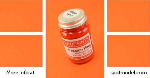 Zero Paints ZP-1032-R71: Paint for airbrush Mitsubishi Passion Red TME ...