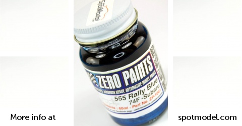 Zero Paints ZP-1041-74F: Paint for airbrush Subaru 555 Rally Blue 1997 ...