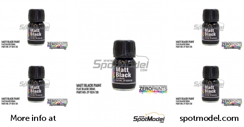 Zero Paints ZP-1124/30: Paint for airbrush Matt Black 1 x 30ml (ref. ZP ...