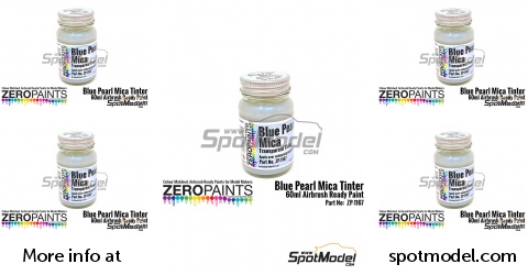 Zero Paints ZP-1167: Paint for airbrush Pearl Blue Mica Tinter 1 x 60ml ...