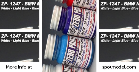 Zero Paints ZP-1247: Paints set for airbrush BMW M Power White + light ...