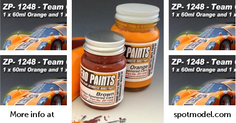 Zero Paints ZP-1248: Paints set for airbrush Team Gunston orange ...