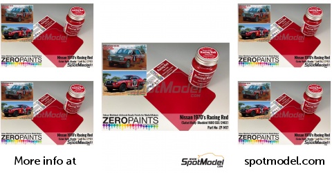 Zero Paints ZP-1417: Paint for airbrush Racing Red Nissan 1970's Safari ...
