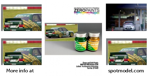 Zero Paints ZP-1443: Paints set for airbrush BMW M3 MM-Diebels DTM ...