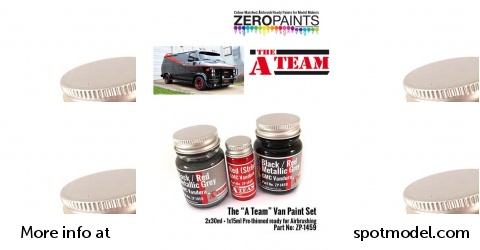Zero Paints ZP-1459: Paints set for airbrush The A team van 2 x 30ml ...