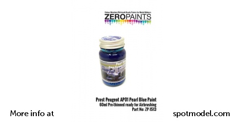 Zero Paints ZP-1513: Paint for airbrush Prost Peugeot AP01 Pearl Blue 1 ...