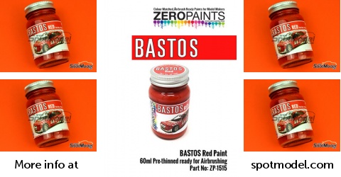 Zero Paints ZP-1515: Paint for airbrush Bastos red 1 x 60ml (ref. ZP ...