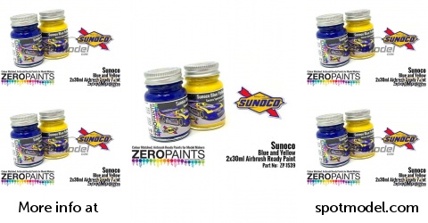 Zero Paints ZP-1539: Paints set for airbrush Sunoco Blue and Yellow 2 x ...