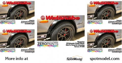 Zero Paints ZP-1540: Paint for airbrush Magnesium RS Watanabe 8 Spoke ...