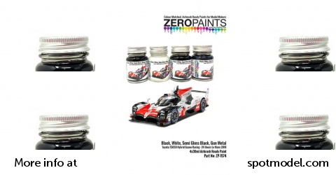 Zero Paints ZP-1574: Paints set for airbrush Toyota TS050 Hybrid Black ...