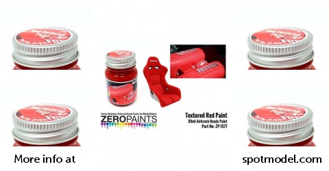 Zero Paints ZP-1577: Paint for airbrush Red Textured Paint 1 x 30ml for ...