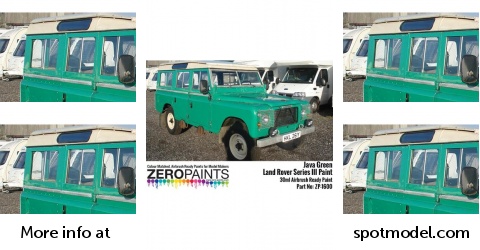 Zero Paints ZP-1600-HAB: Paint for airbrush Java Green Land Rover ...