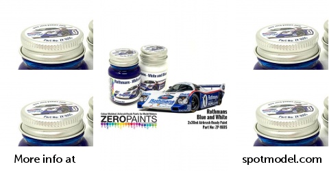 Zero Paints ZP-1605: Paints set for airbrush Rothmans blue and white 2 ...