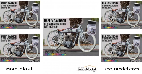 Zero Paints ZP-1692: Paint for airbrush Harley Davidson 16T Board Track Racer Grey 1 x 60ml (ref ...