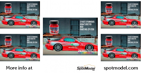 Zero Paints ZP-1739: Paint for airbrush Dom's Mazda RX-7 FD Red ...