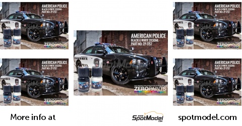 Zero Paints ZP-1757: Paints set for airbrush Black White American ...