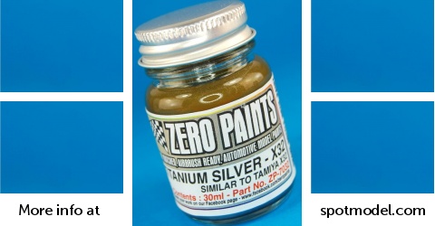 Zero Paints ZP-7032: Paint for airbrush Titanium Silver similar to X-32 ...