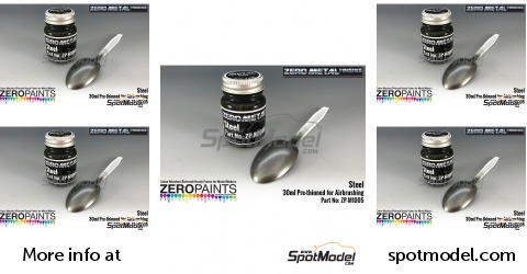 Zero Paints ZP-M1005: Paint for airbrush Steel 1 x 30ml (ref. ZP-M1005 ...