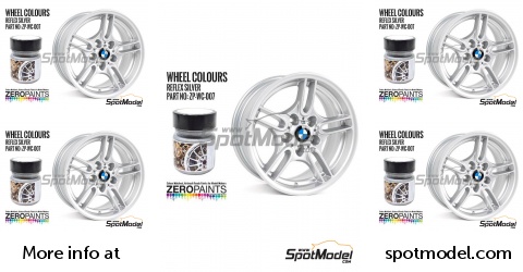 Zero Paints ZP-WC-007: Paint for airbrush Wheel Colour Reflex Silver 1 ...