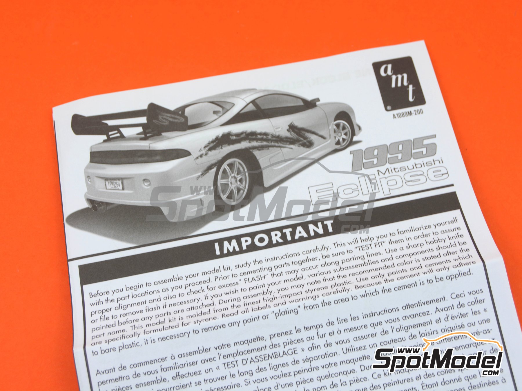 AMT 1089: Car scale model kit 1/25 scale - Mitsubishi Eclipse 1995 (ref ...