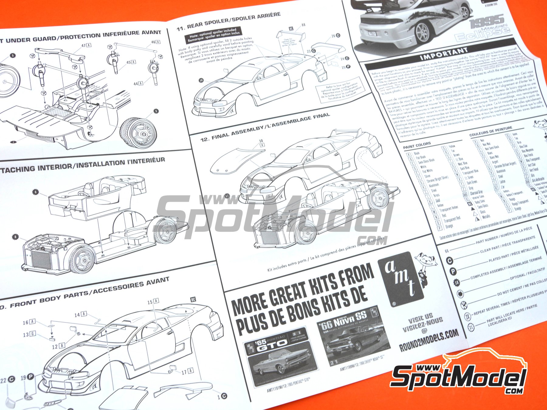 AMT 1089: Car scale model kit 1/25 scale - Mitsubishi Eclipse 1995 (ref ...