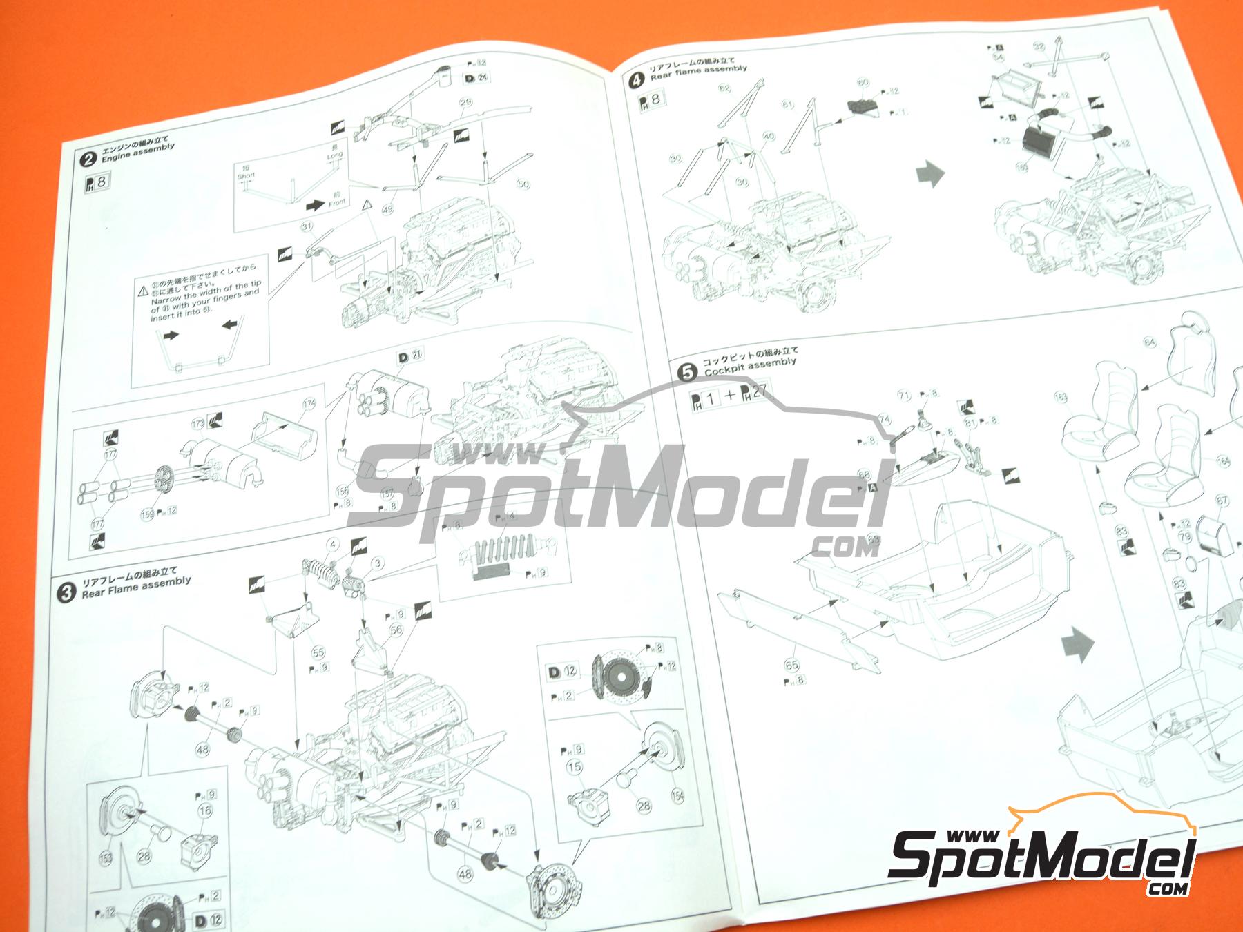 Aoshima 056028: Car scale model kit 1/24 scale - Pagani Zonda C12S (ref ...