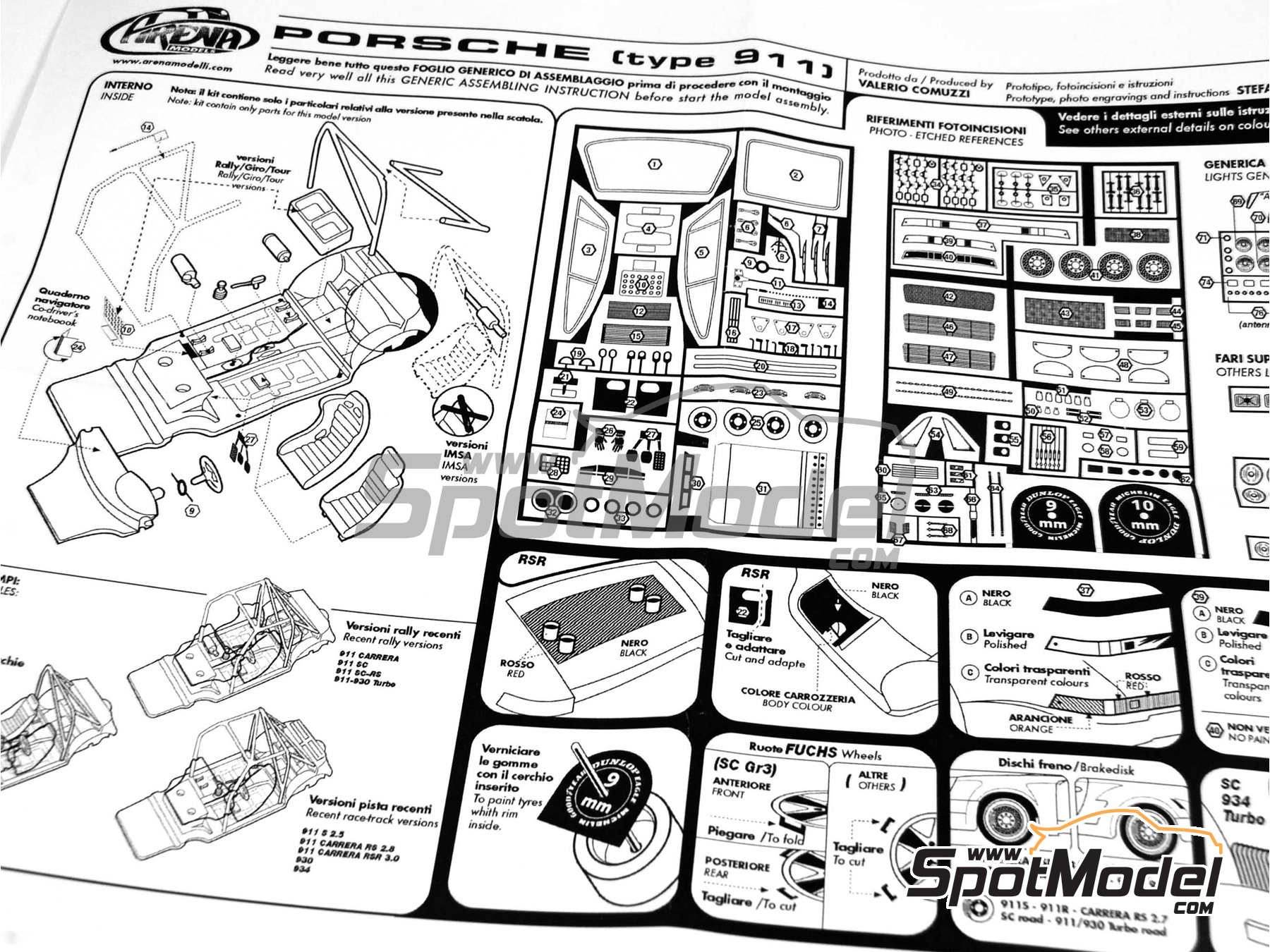 Arena Modelli ARE455: Car scale model kit 1/43 scale - Porsche 911 ...