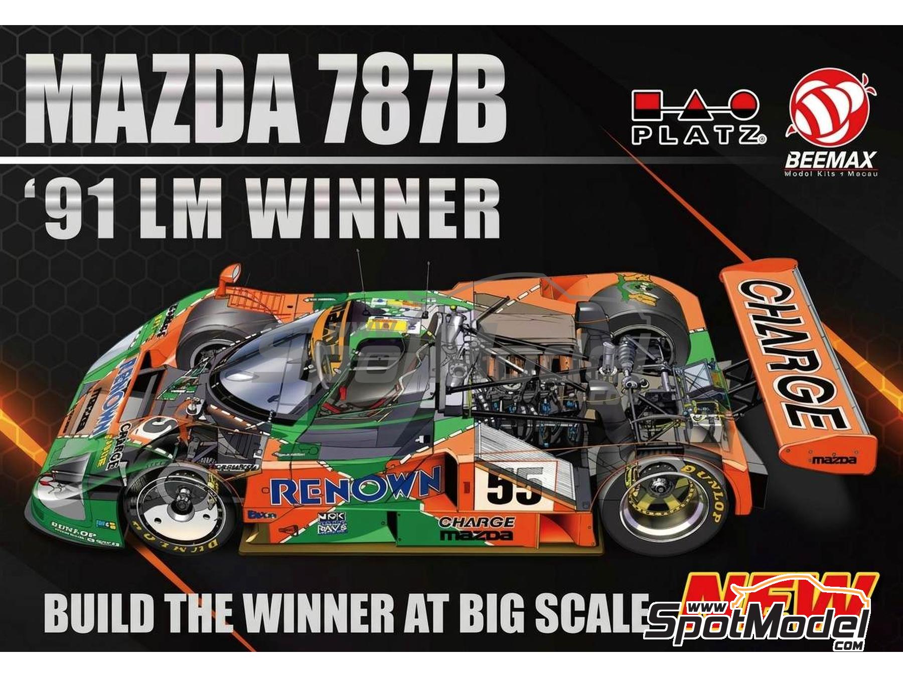 Beemax Model Kits BX12003: Car scale model kit 1/12 scale - Mazda 787B ...