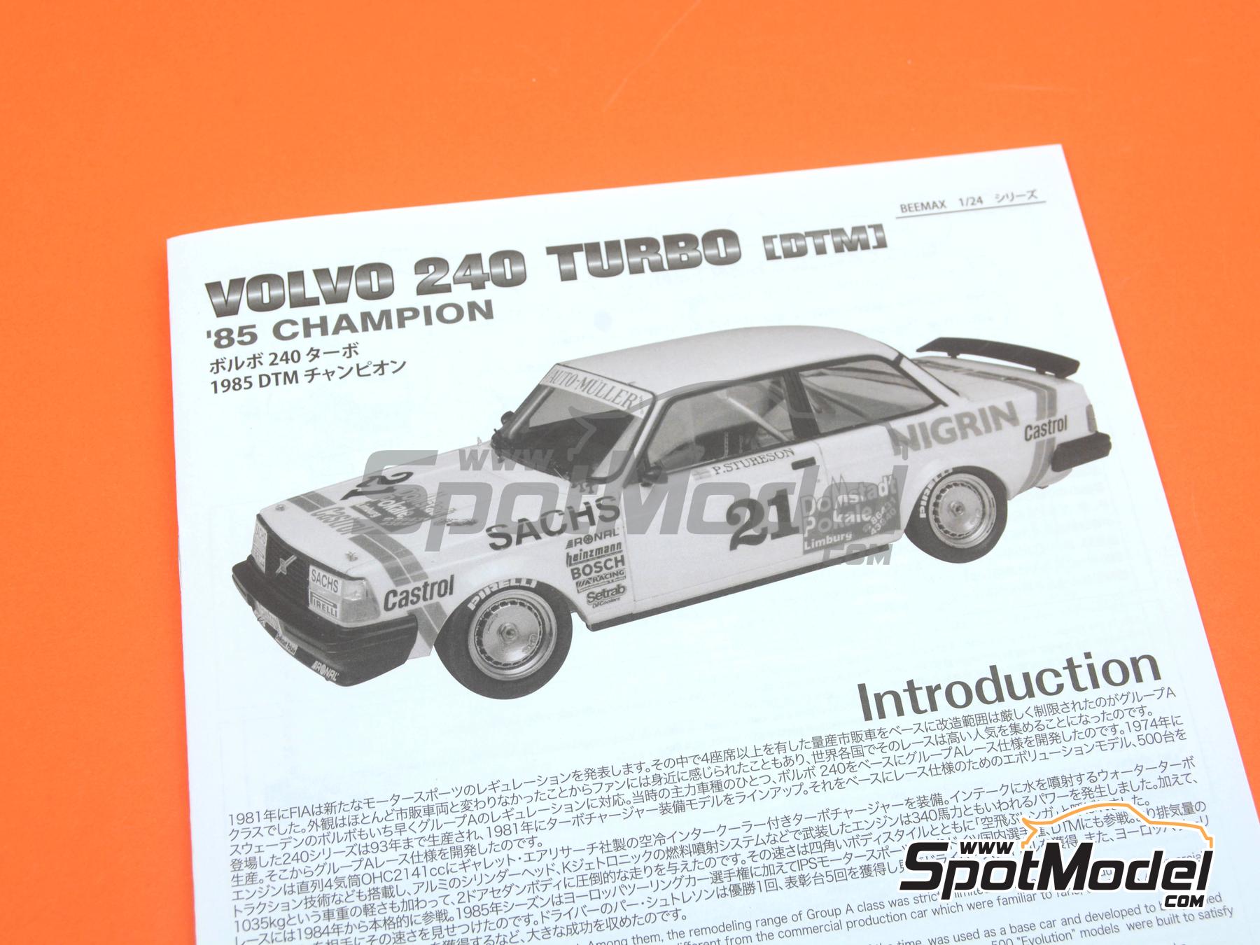 Beemax Model Kits BX24027: Car scale model kit 1/24 scale - Volvo 240 ...