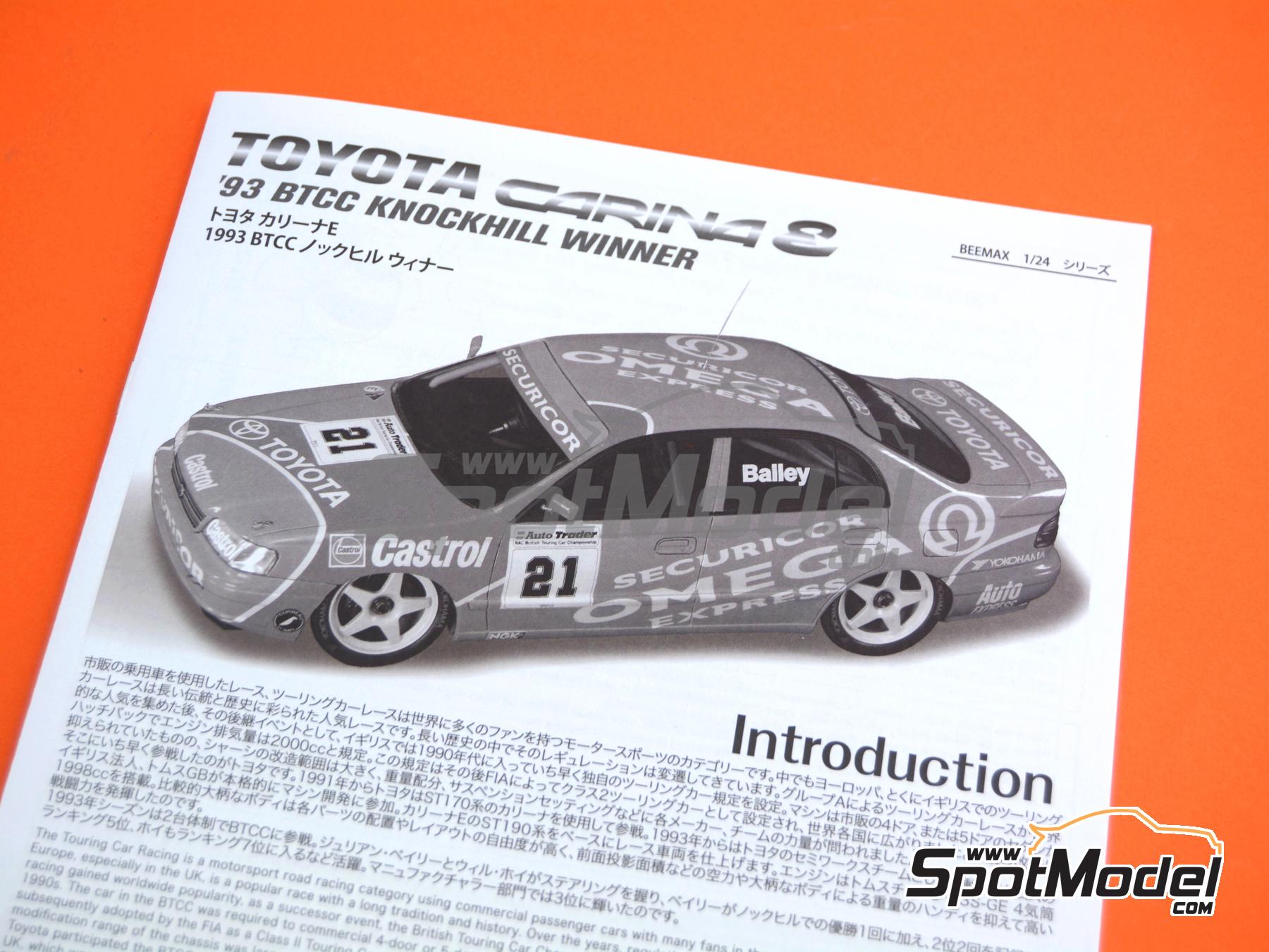 Beemax Model Kits BX24031: Car scale model kit 1/24 scale - Toyota ...