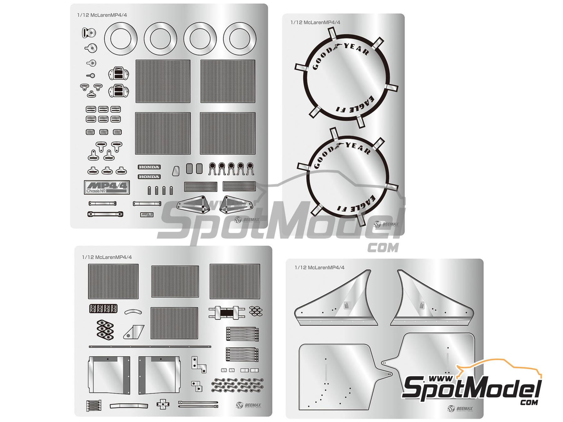 Beemax Model Kits EX12002: Detail up set 1/12 scale - McLaren Honda MP4 ...