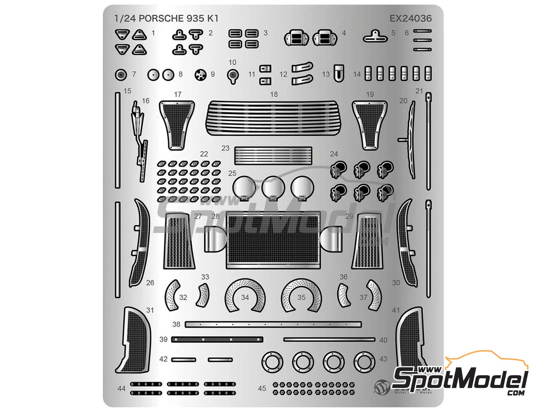 Beemax Model Kits EX24036: Detail up set 1/24 scale - Porsche 935 Turbo ...