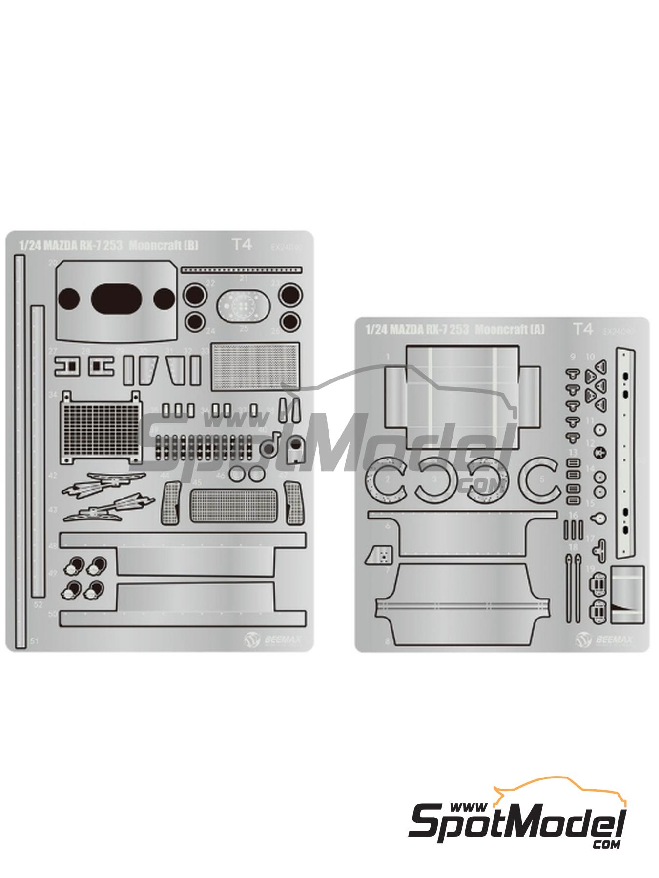 Beemax Model Kits EX24040: Detail up set 1/24 scale - Mazda RX-7 253i ...