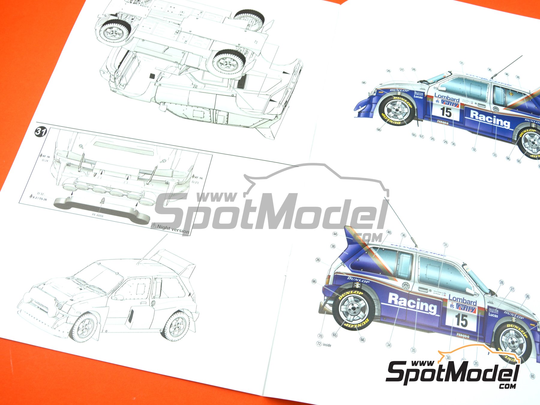 Belkits BEL016: Car scale model kit 1/24 scale - MG Metro 6R4 Group B ...