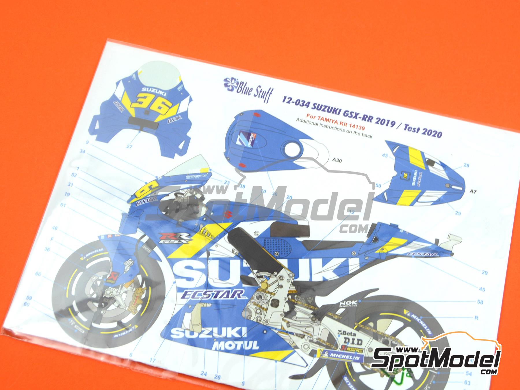 Blue Stuff 12-034: Marking / livery 1/12 scale - Suzuki GSX-RR Suzuki ...